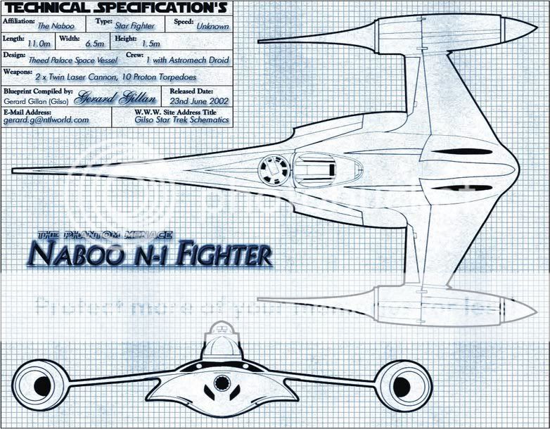 Blueprint Naboo N-1 Fighter Photo by starwarsdroids | Photobucket